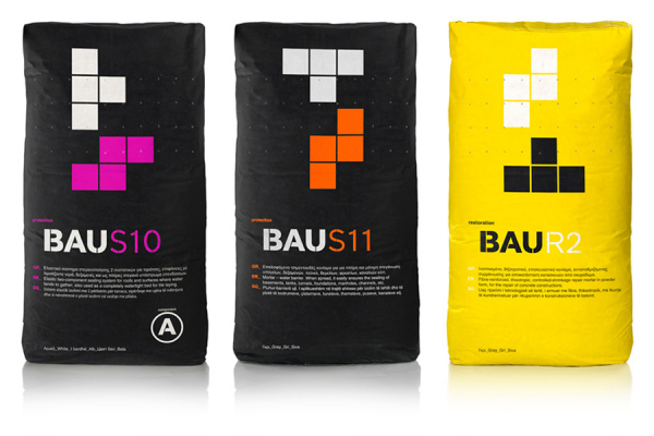 New Packaging for Bau Building Materials by Mousegraphics - BP&O