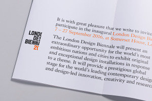Branding for London Design Biennale by Pentagram