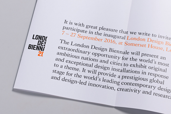 Branding for London Design Biennale by Pentagram