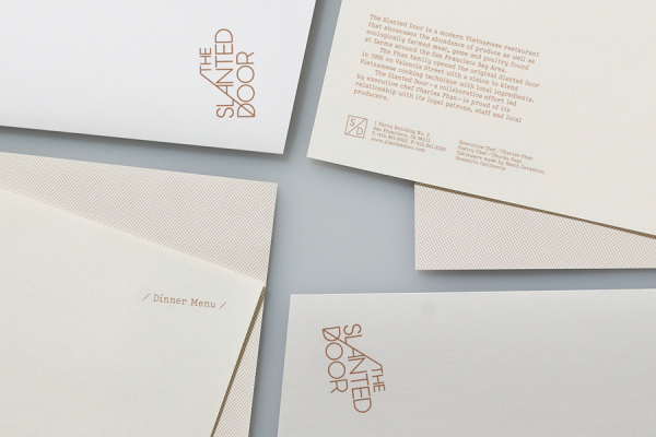 New Brand Identity for The Slanted Door by Manual - BP&O