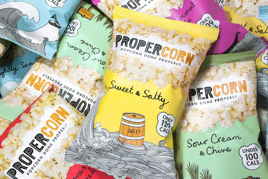 New Packaging for Propercorn 2014 by B&B Studio - BP&O