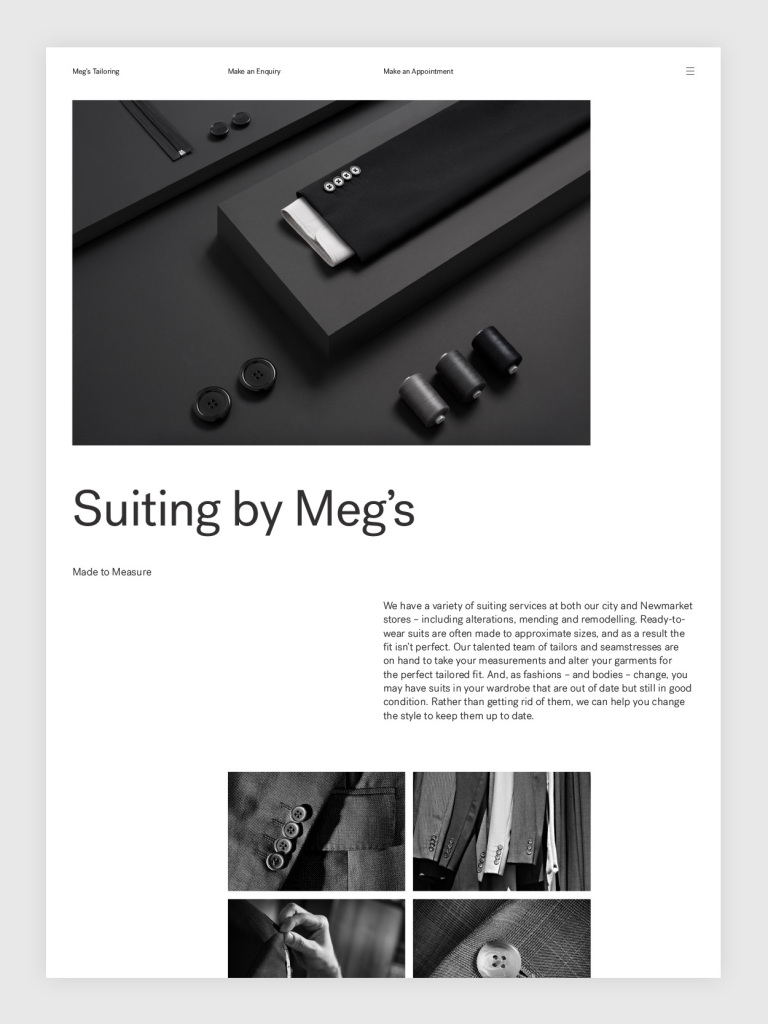 New Branding for Meg's Tailoring by Studio South — BP&O