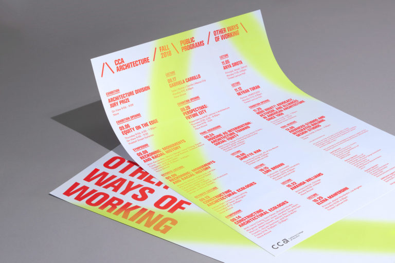 New Graphic Identity for CCA Architecture by Manual — BP&O