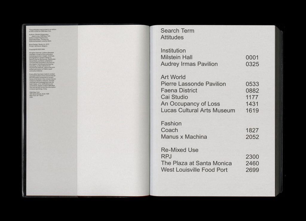 OMA NY Monograph by Studio Lin — BP&O