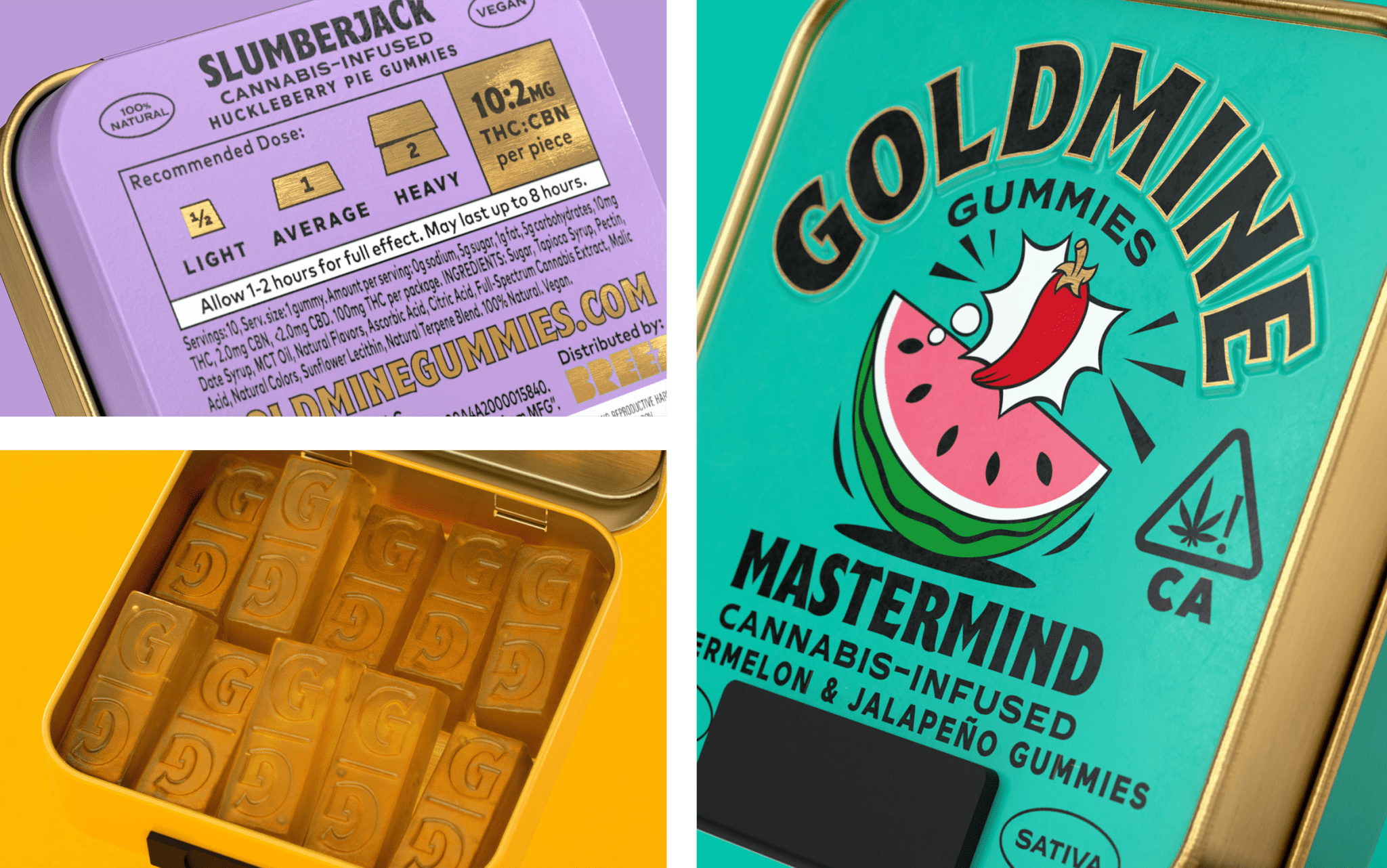New Branding for Goldmine Gummies by Robot Food — BP&O